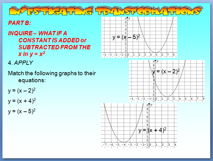 Chapter 4.3 - Investigating Transformations